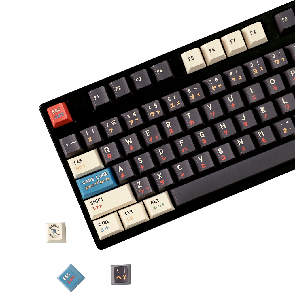 YMDK 151 keys Giant Monster Theme Japanese Keycaps Cool Cherry Profile ...