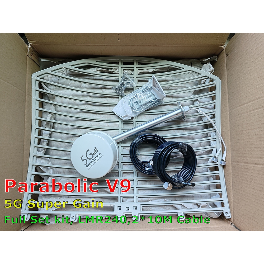 Parabolic Grid Antenna 4G+5G XL( 90cmx60cm ) SIZE WITH FEED HORN V9 ...