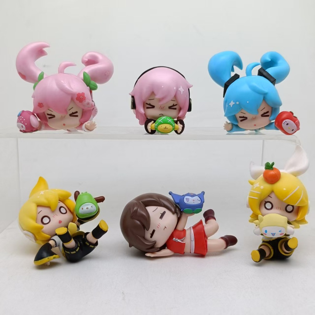 6pcs Set Hatsune Miku Kagamine Rin Len Fell Down My Melody Kuromi