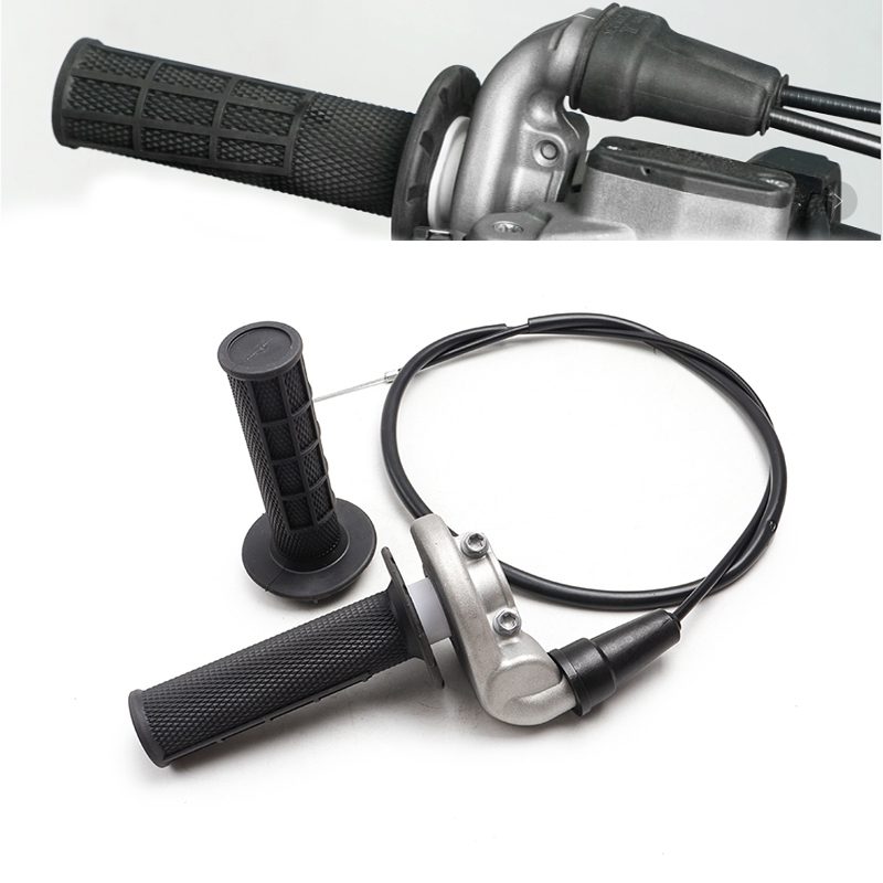 Motorcycle 7/8" Grips With Throttle Cable Clamp Throttle Control Casing ...