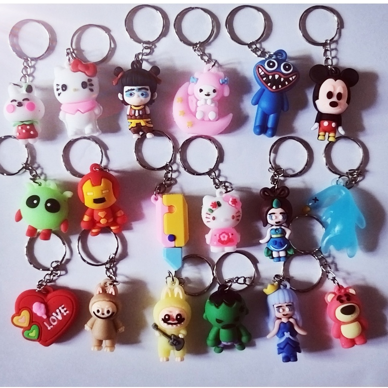 Three-Dimensional Cartoon Keychain Doll Bag Pendant School Bag Keychain ...