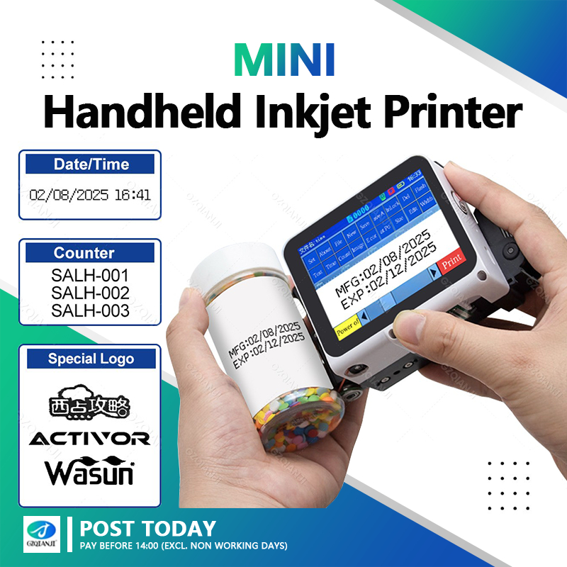 Mini Handheld Inkjet Printer Text, Date/Time, Counter, Logo Printing ...