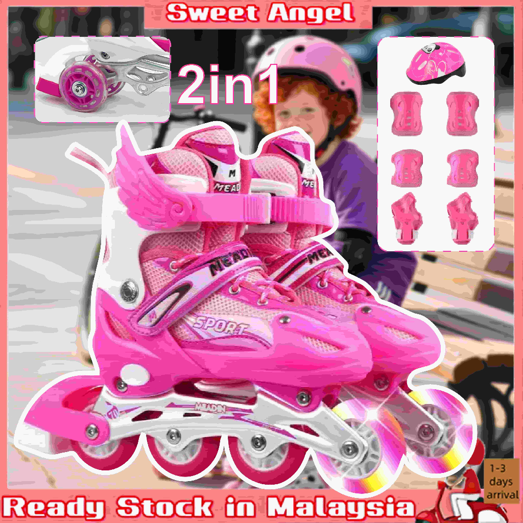 🍭SA roller skating or roller skate quad skate kids adult beginner ...