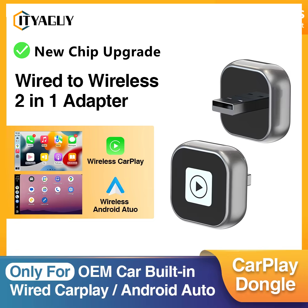 2 in1 Wireless CarPlay Box Wireless Android Auto Box For Car Radio with ...