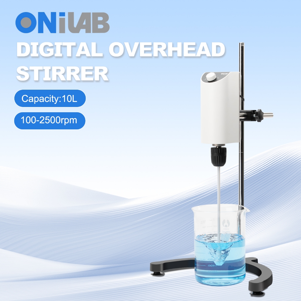 ONiLAB Lab Overhead Stirrer, 10L Capacity, 100-2500rpm ,Max.Viscosity ...
