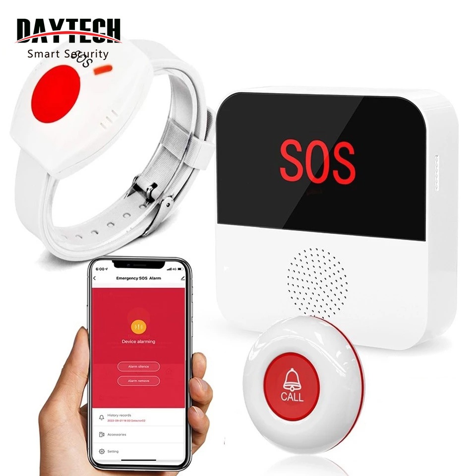 Daytech Wireless Caregiver Pager Call Button System WiFi Smart Calling No distance limit ...