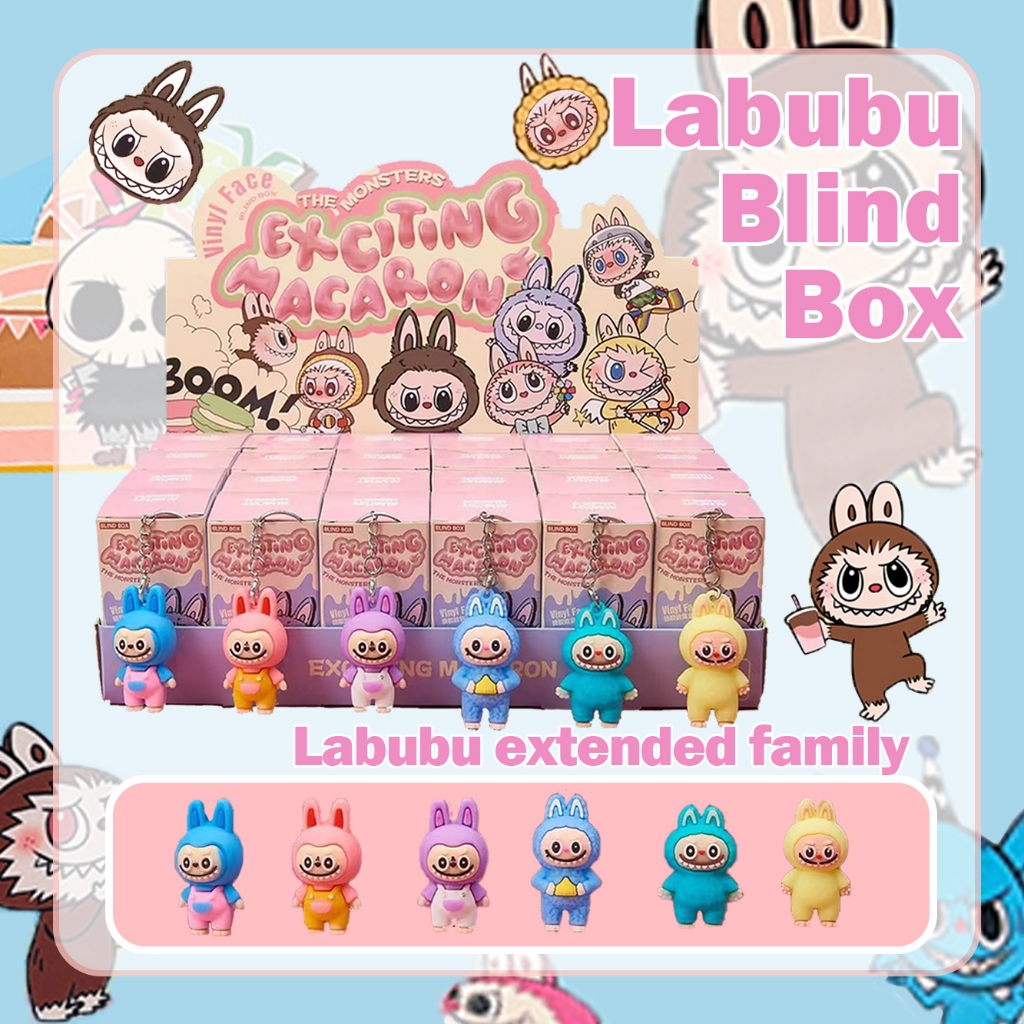 Ready Stock Labubu Keychain Blind Box Capybara Mini Keychain Blind Box ...