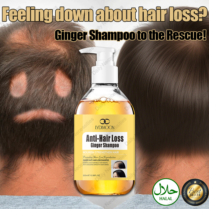 LYDIMOON Anti Hair Loss shampoo Ginger Hair growth shampoo rambut gugur ...