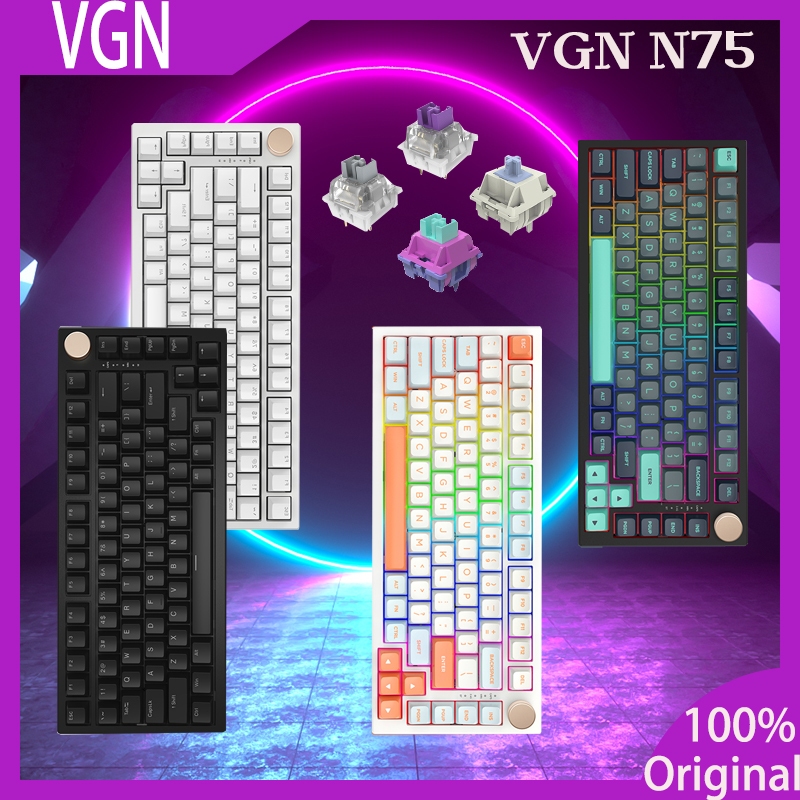 VGN N75 Mechanical Keyboard Ergonomic Hot Plug RGB Customized gaming ...