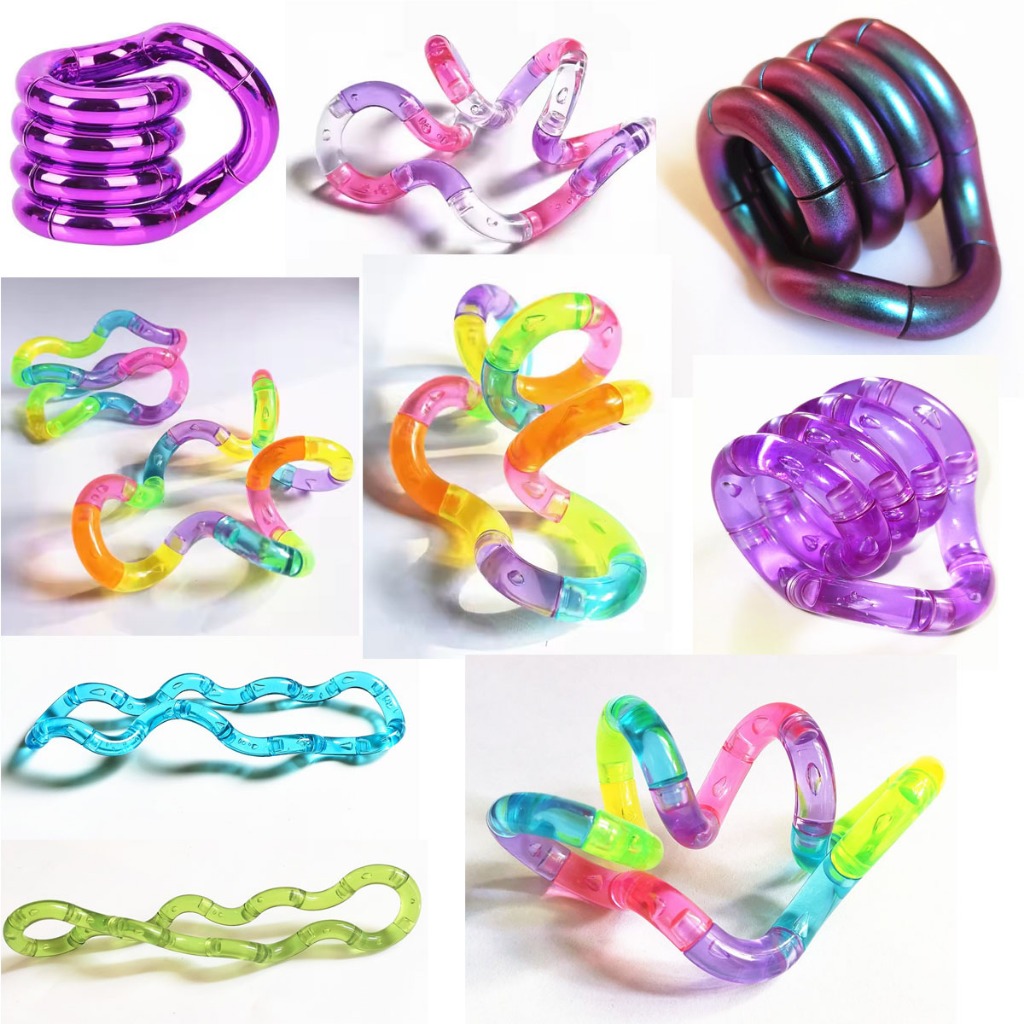 Crystal Tangle Fidget Toys Multicolor Twisty Deformation Rope Brain ...