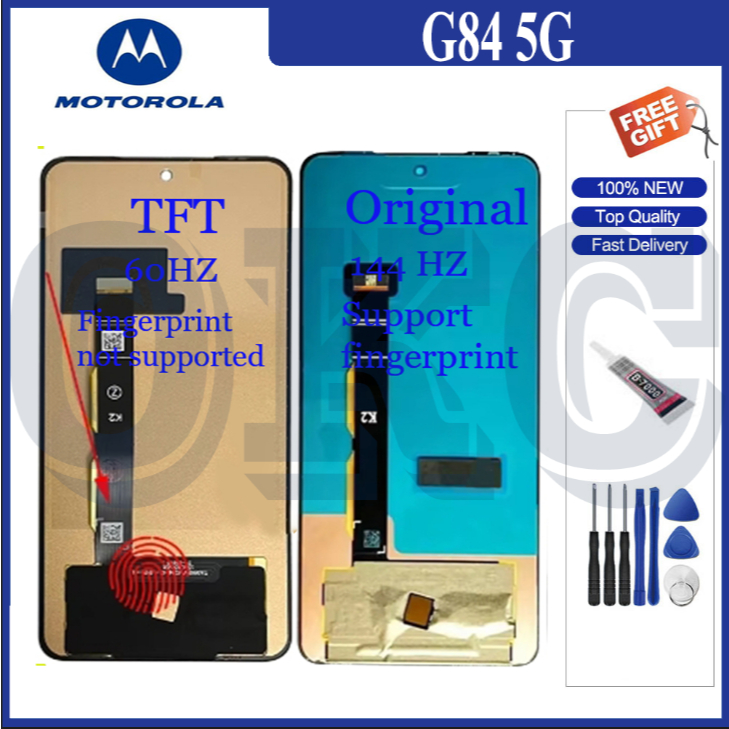 Original AMOLED For Moto G84 5G LCD with Frame Display Touch Screen ...