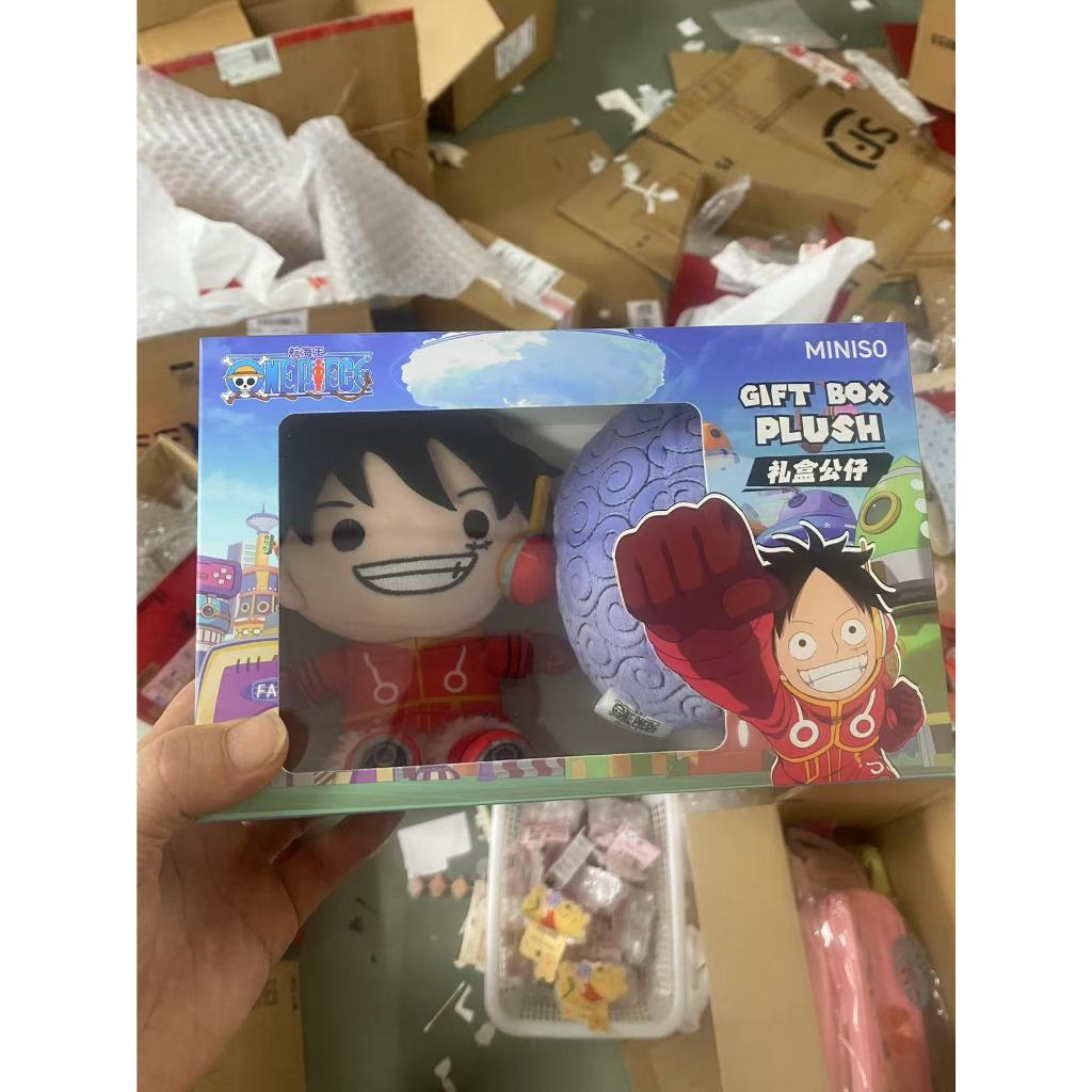 Miniso & One piece gift box plush( Luffy+friut) | Shopee Malaysia