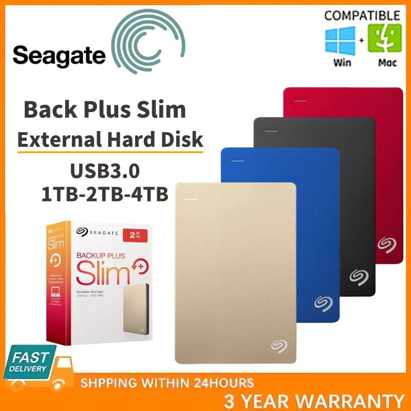 【Choice】4TB / 2TB /1TB Seagate Backup Slim External Hard Drives USB 3.0 ...