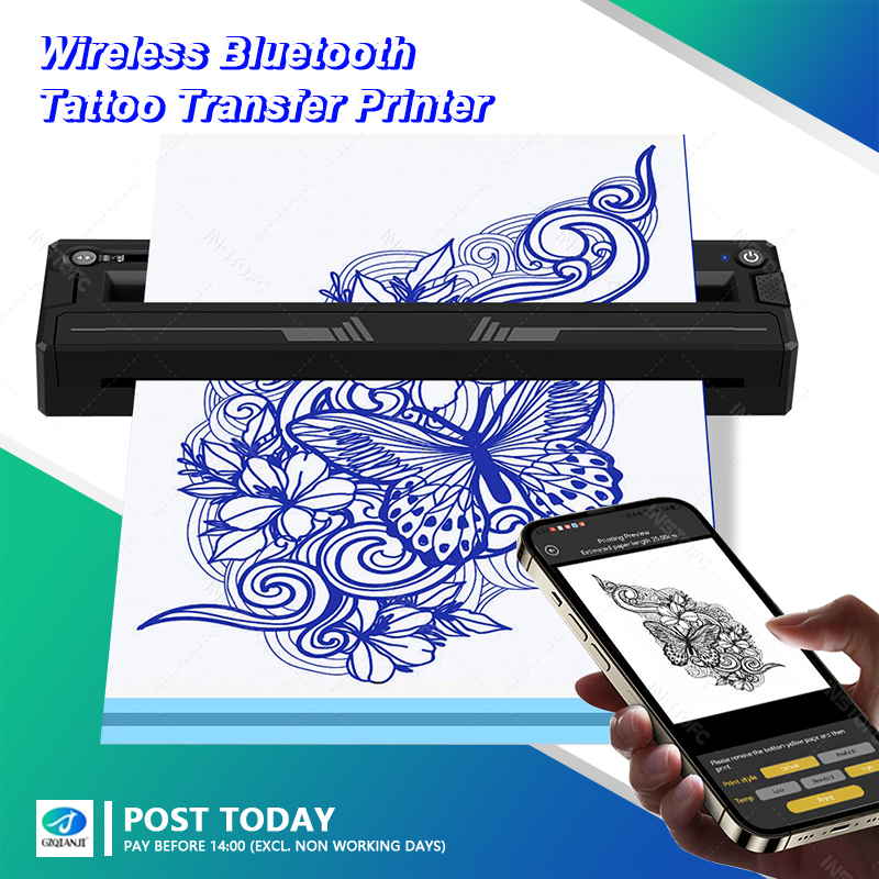 Tattoo Transfer Printer M8 Wireless Bluetooth Tattoo Printer Compatible ...