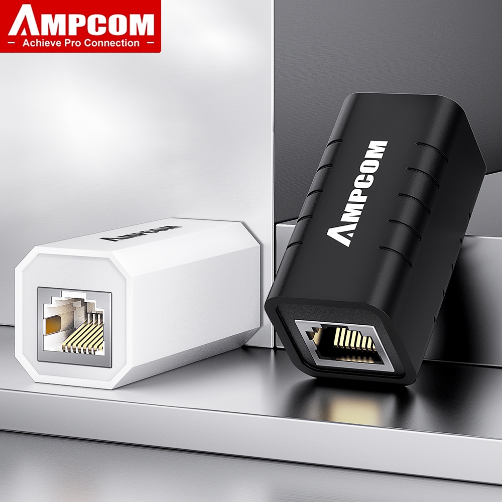 AMPCOM RJ45 Splitter Ethernet Adapter 8P8C Female Extender LAN ...