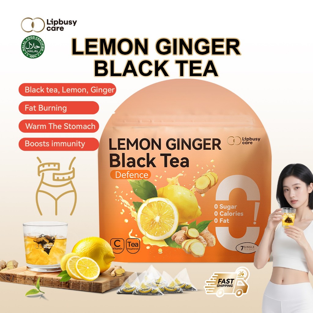 Fat Burning🫚Teh Hitam Halia Lemon/Lemon Ginger Black Tea柠檬姜红茶Halal ...