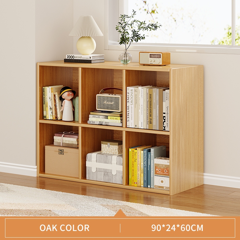 Multipurpose Grid Rack DIY Bookshelf Wooden Book Storage Bookcase ...