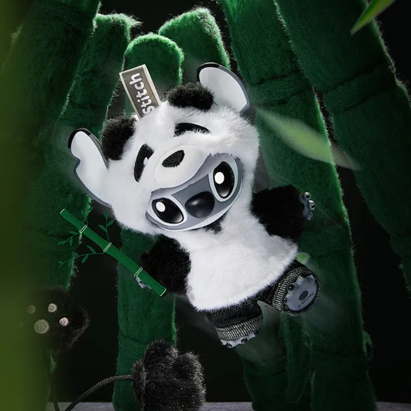 MINISO Disney Stitch GenZ Street Series Panda Vinyl Plush Doll Pendant ...