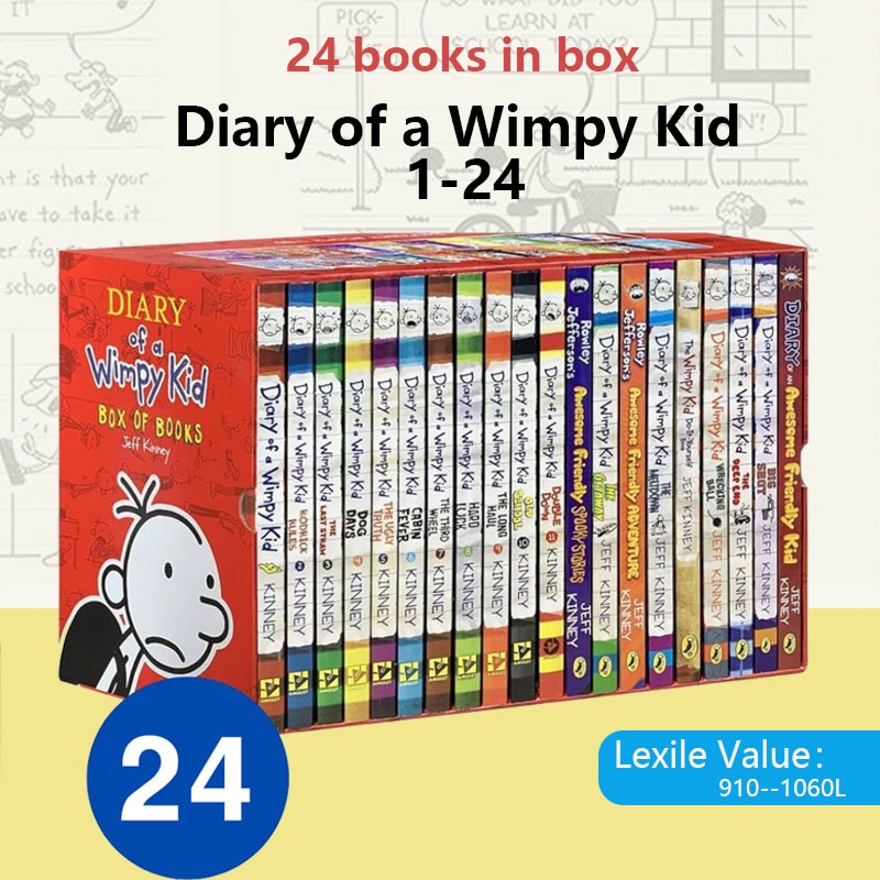 [READY STOCK] Diary of a Wimpy Kid Boxed Set by Jeff Kinney (24 Books ...