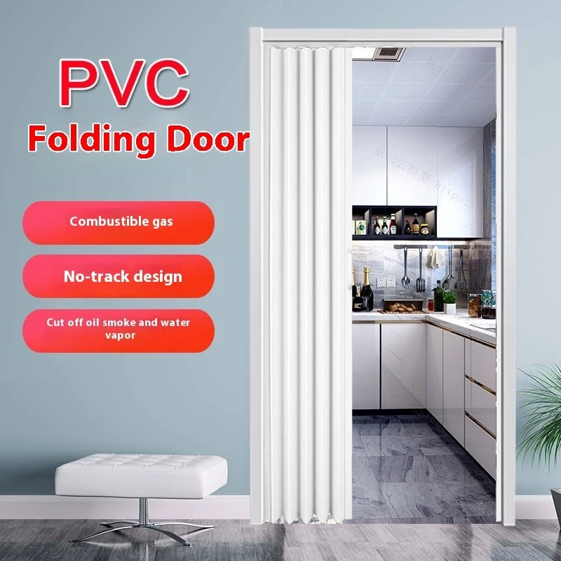 PVC folding door sliding open waterproof heat insulation noise ...