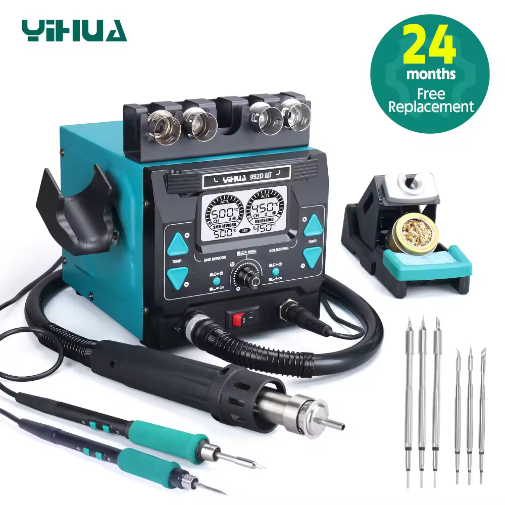 YIHUA 992D-III Hot Air Rework Station 210 245 Soldering Iron Station ...
