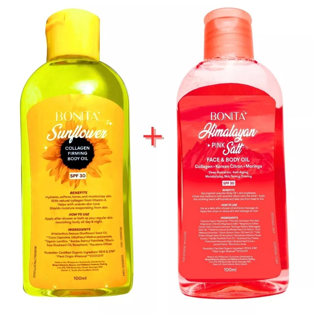 BUY 1 TAKE 1 BONITA Himalayan Pink Salt Face & Body Oil SPF30 UVA 100ml ...