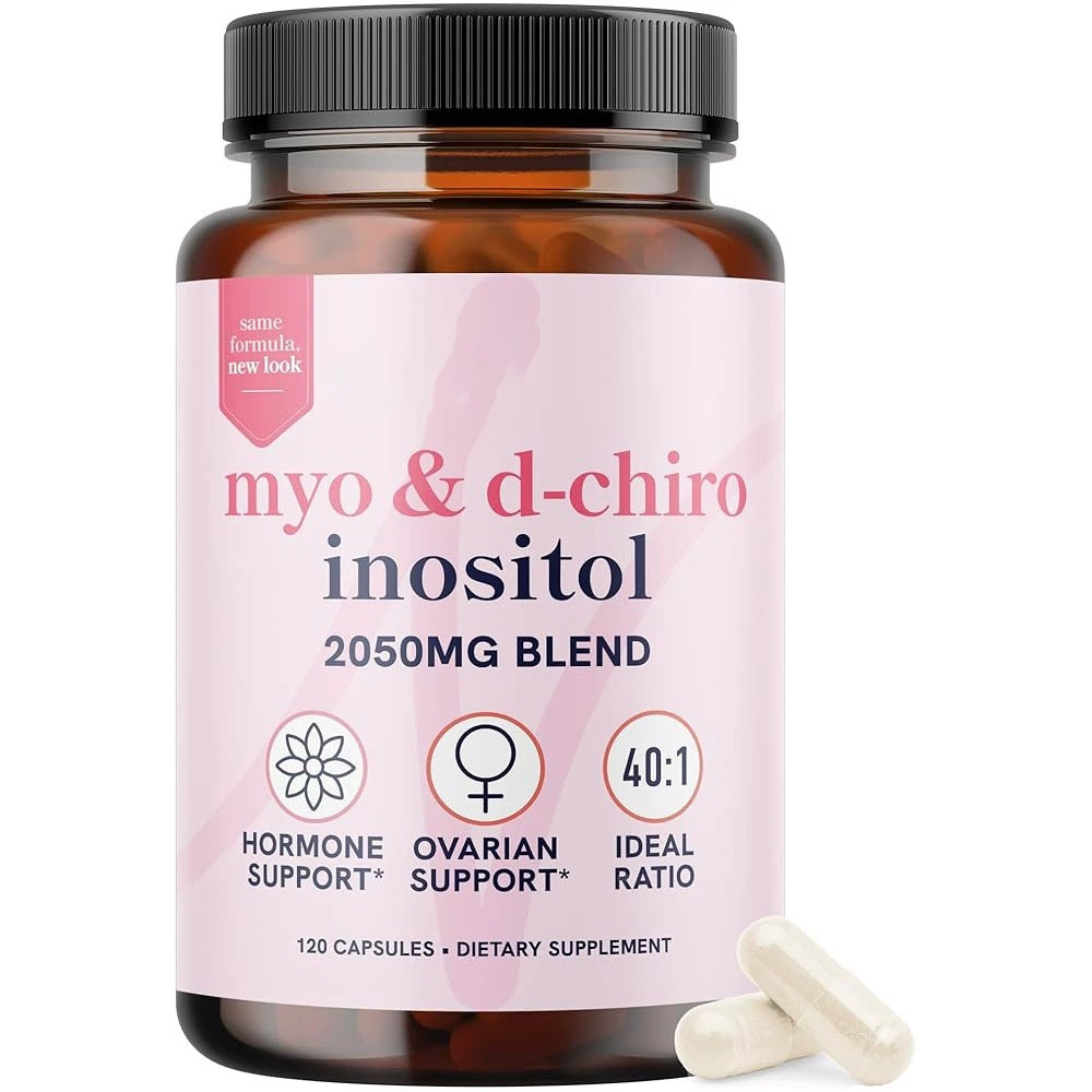 Inositol Capsules Myo D-Chiro Dietary Vitamin Supplement 120 capsules Inositol Supplement ...