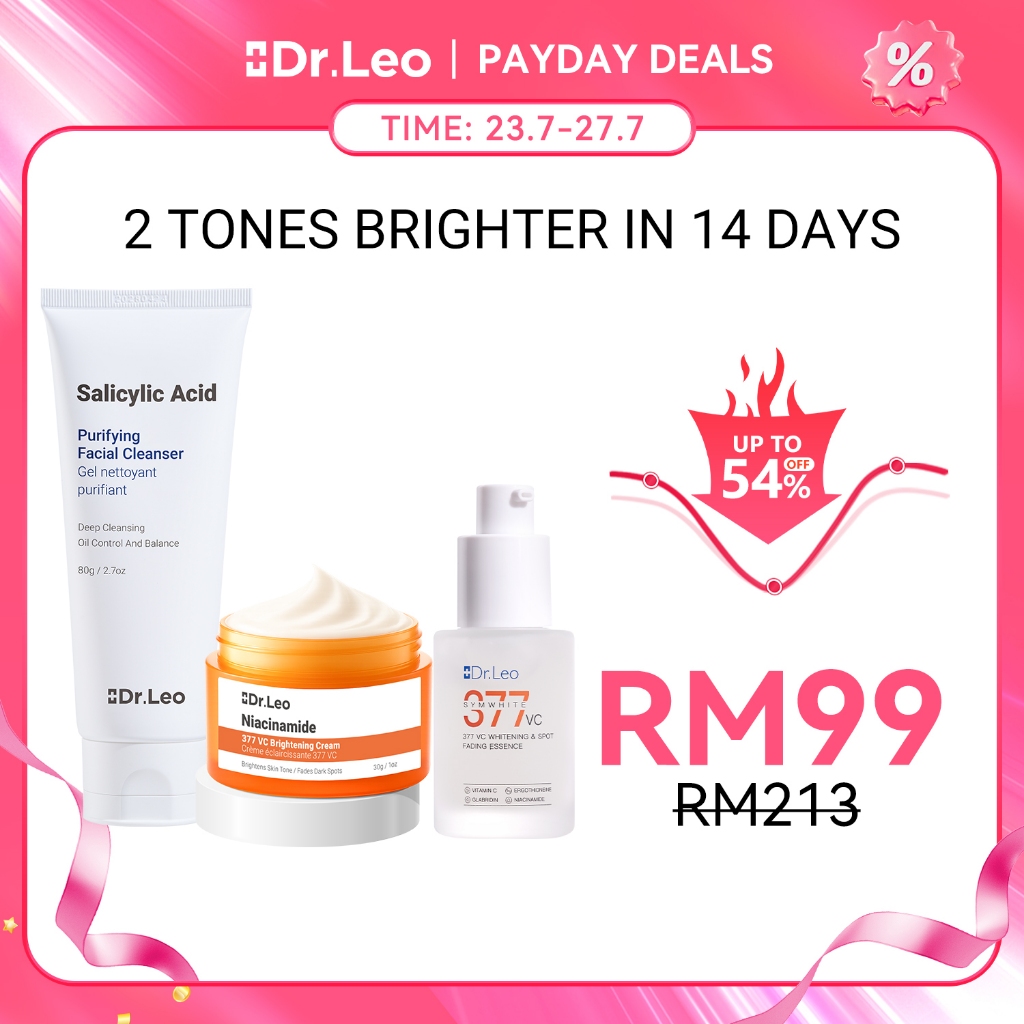Dr.Leo Brightening 3Pcs Skincare Set Symwhite 377 Dark Spot Niacinamide Brightening Moisturizer ...