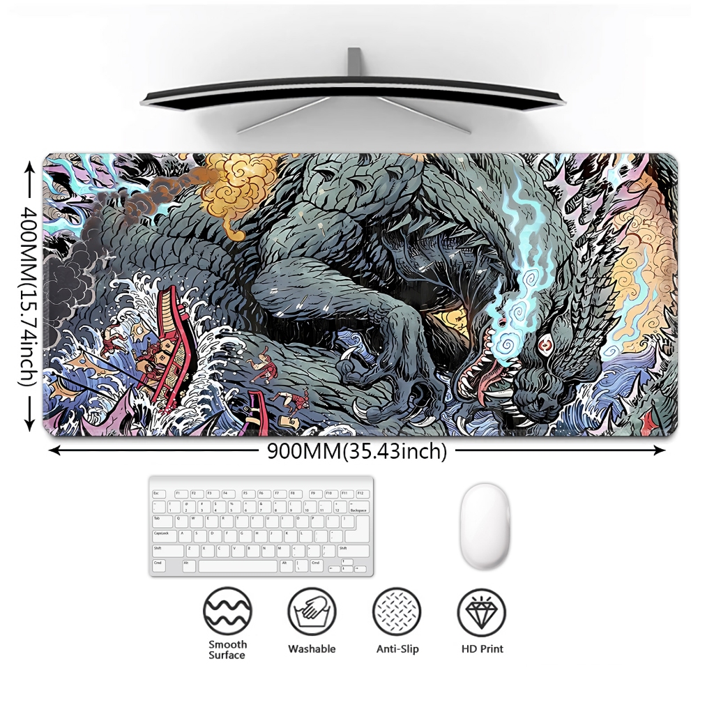 Mouse Pad Gaming Japan God Of Destruction Godzilla Mousepad Large ...
