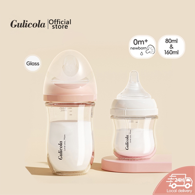 Gulicola Kaca botol susu With anti colic Slow Flow Puting, FREE BPA ...
