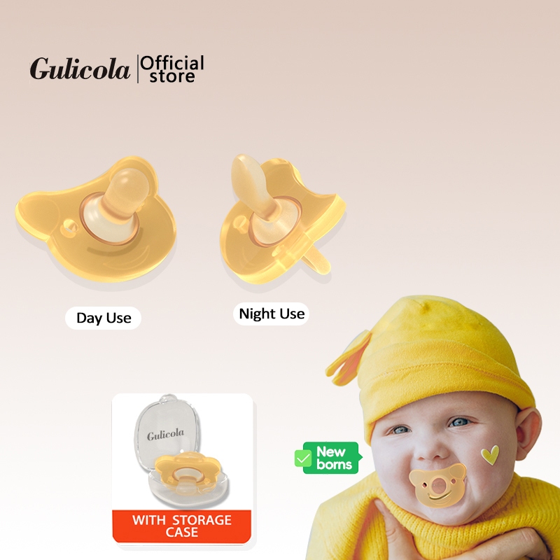 Gulicola Baby Antibacterial Orthodontic Pacifier Puting With Storage ...