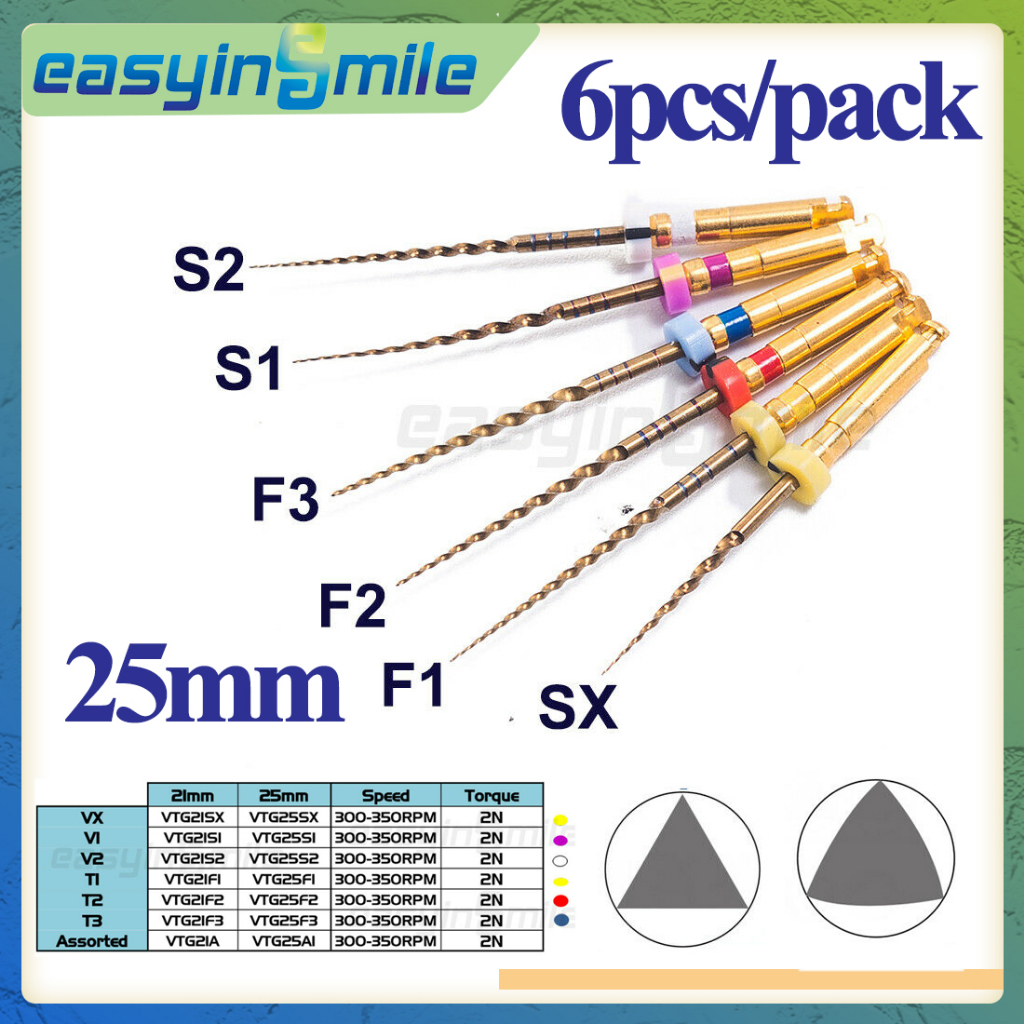 Easyinsmile Dental Endo Rotary Files X-Pro Gold Taper NITI Endodontic ...