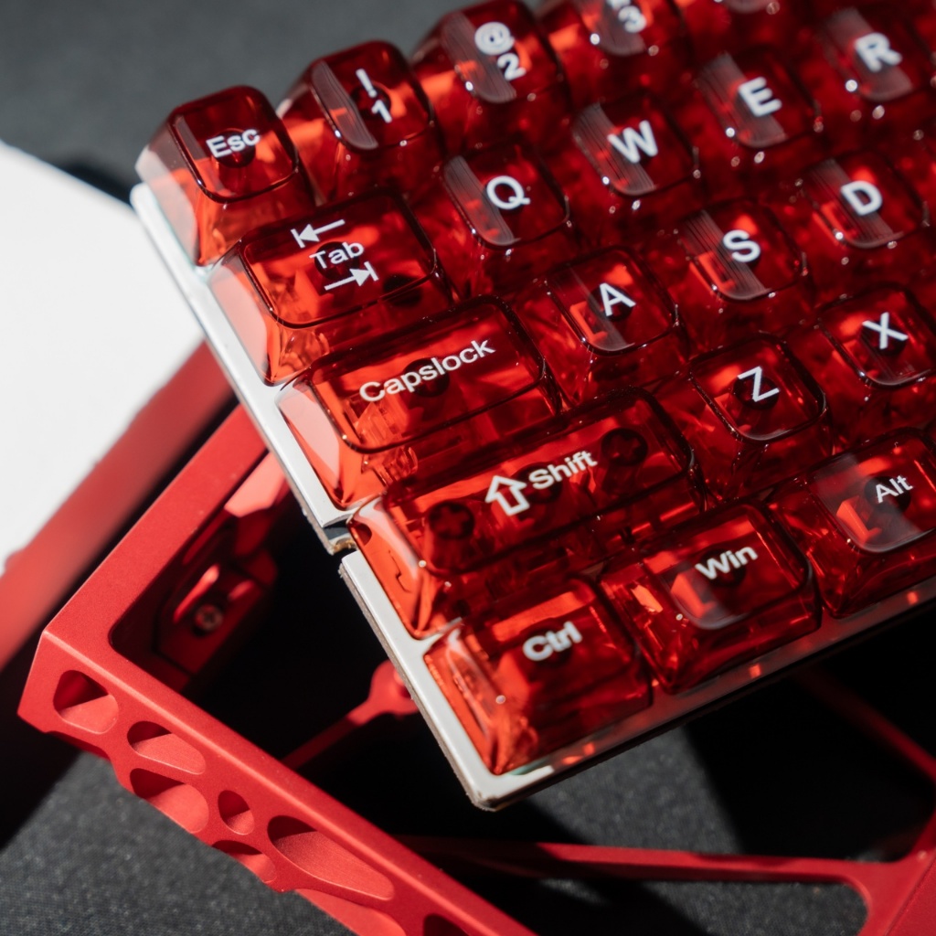 Red Transparent Keycaps Set 115 Keys MDA Profile Crystal Custom Keycaps ...
