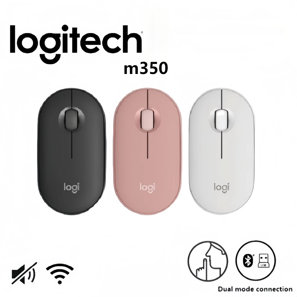 Logitech Pebble M350 Modern Slim and Silent Wireless Bluetooth Mouse (3 ...