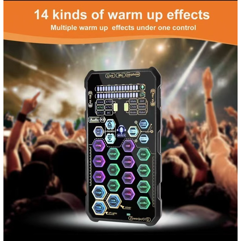 Hosabely SK9 Portable Sound Card for Live Streaming/Recording/Gaming ...