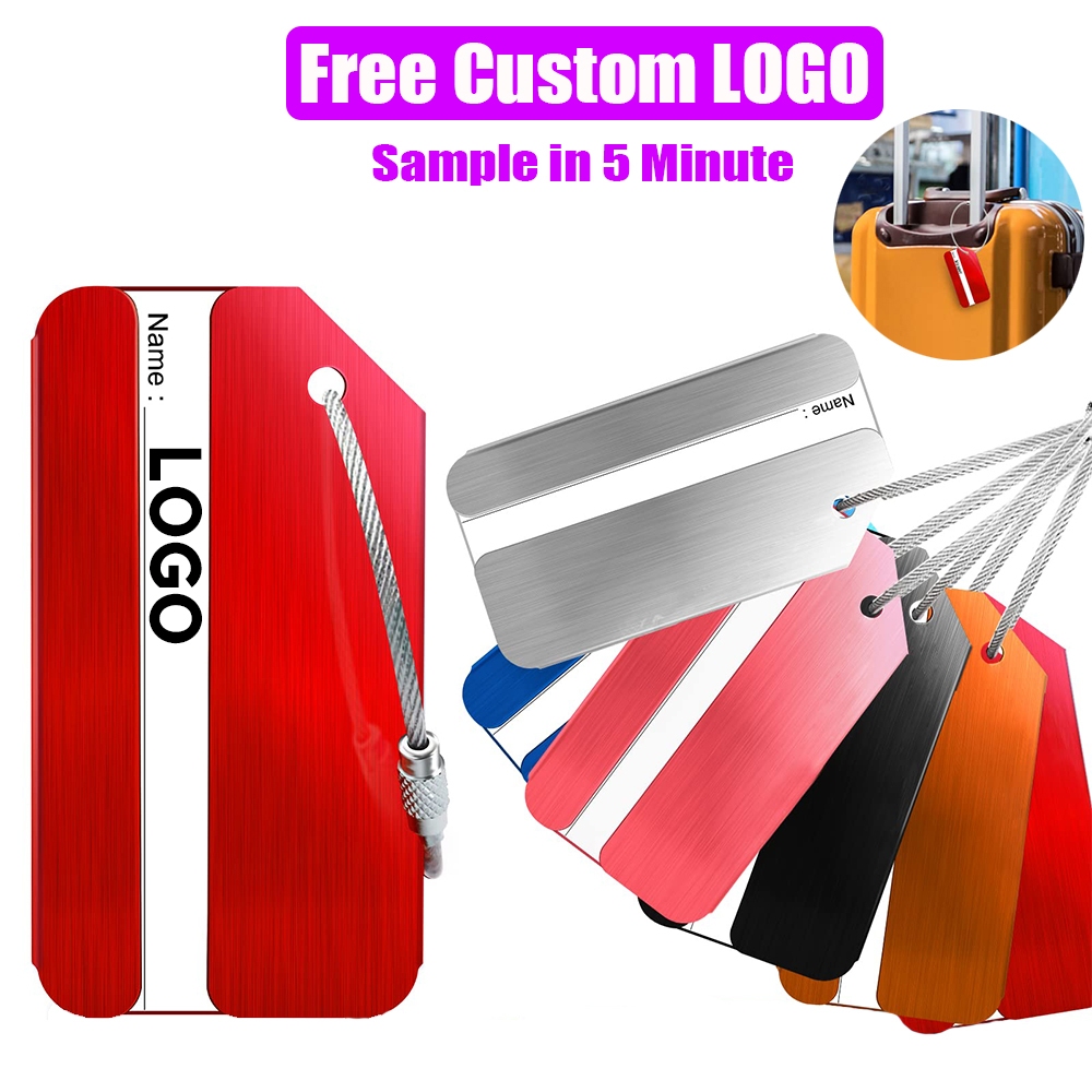 Free Customized Logo Aluminum Alloy Metal Airplane Luggage Tag Luggage ...