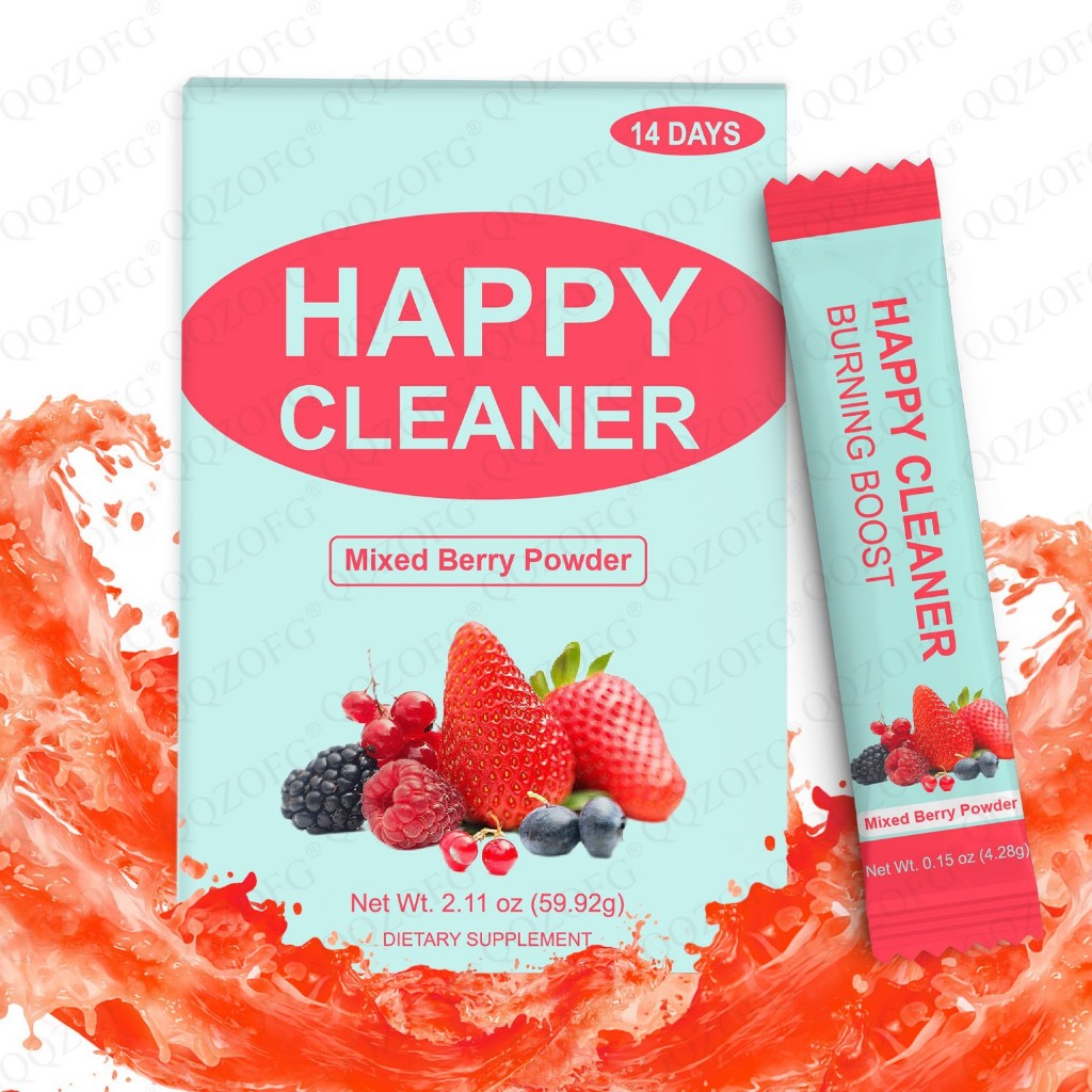 Happy Fruity Electrolyte Drink Mix Mixed Berry Powder 14 Day Supply ...