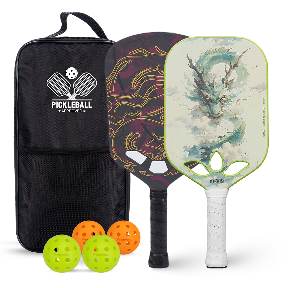 TIMPARC Dragon Snake Serie T700 Carbon Fiber Pickleball Paddle Set Of 2 ...