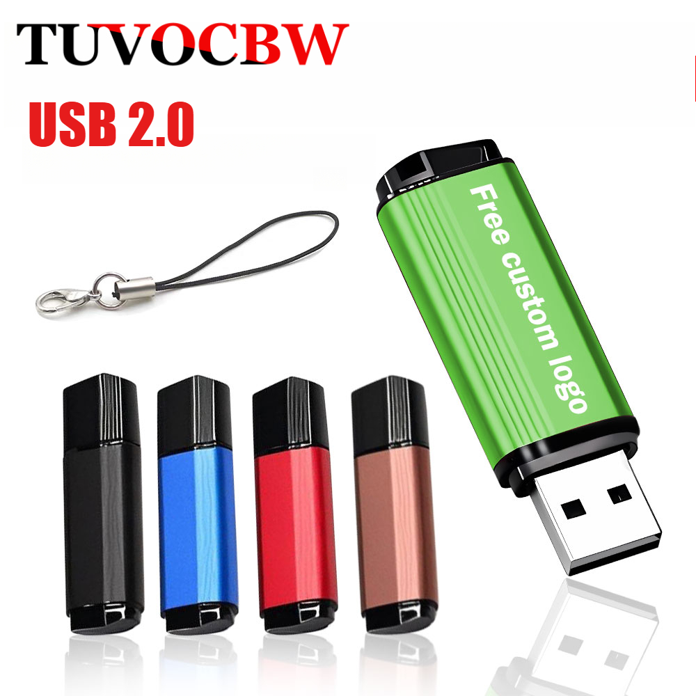(Free Custom Logo) Metal USB 2.0 Flash Drive Original 64GB USB Pen ...