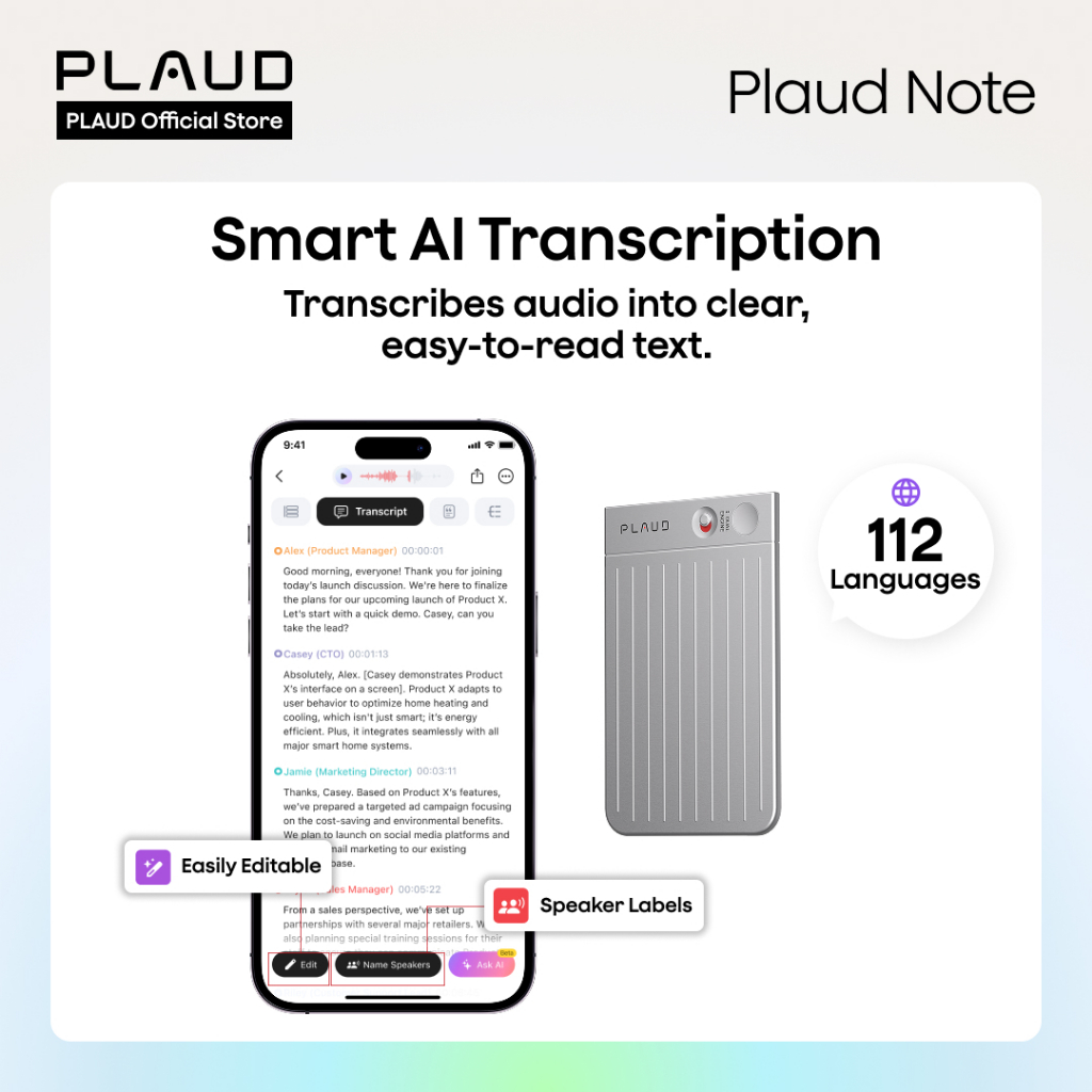 [Official] Plaud Note AI Voice Recorder, AI Note Taker for Meetings ...