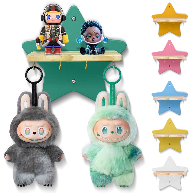 For popmart Wooden Shelf Wall,Wooden Display Stand,Hangable Display ...