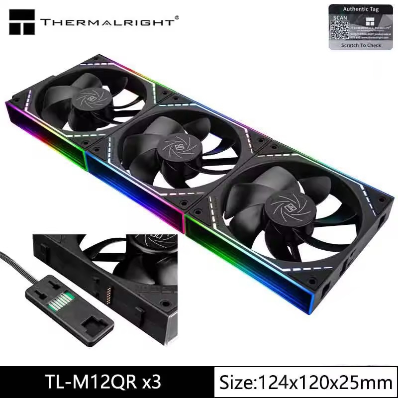 Thermalright TL-M12Q X3 Wireless Splicing Building Block Fan Triple ...