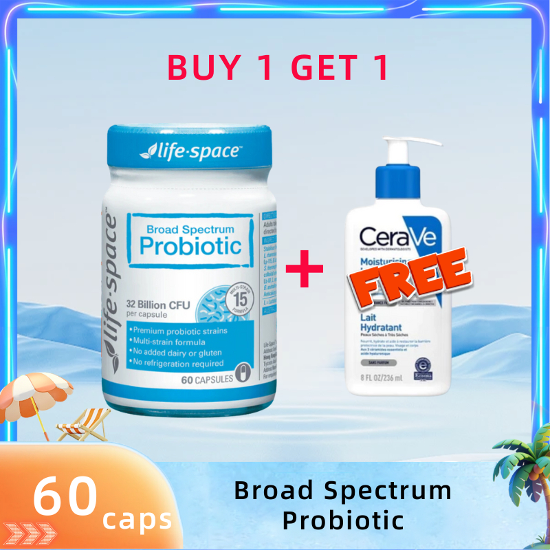 (buy 1 get free)Life space Probiotic Broad Spectrum 60 Capsules For ...
