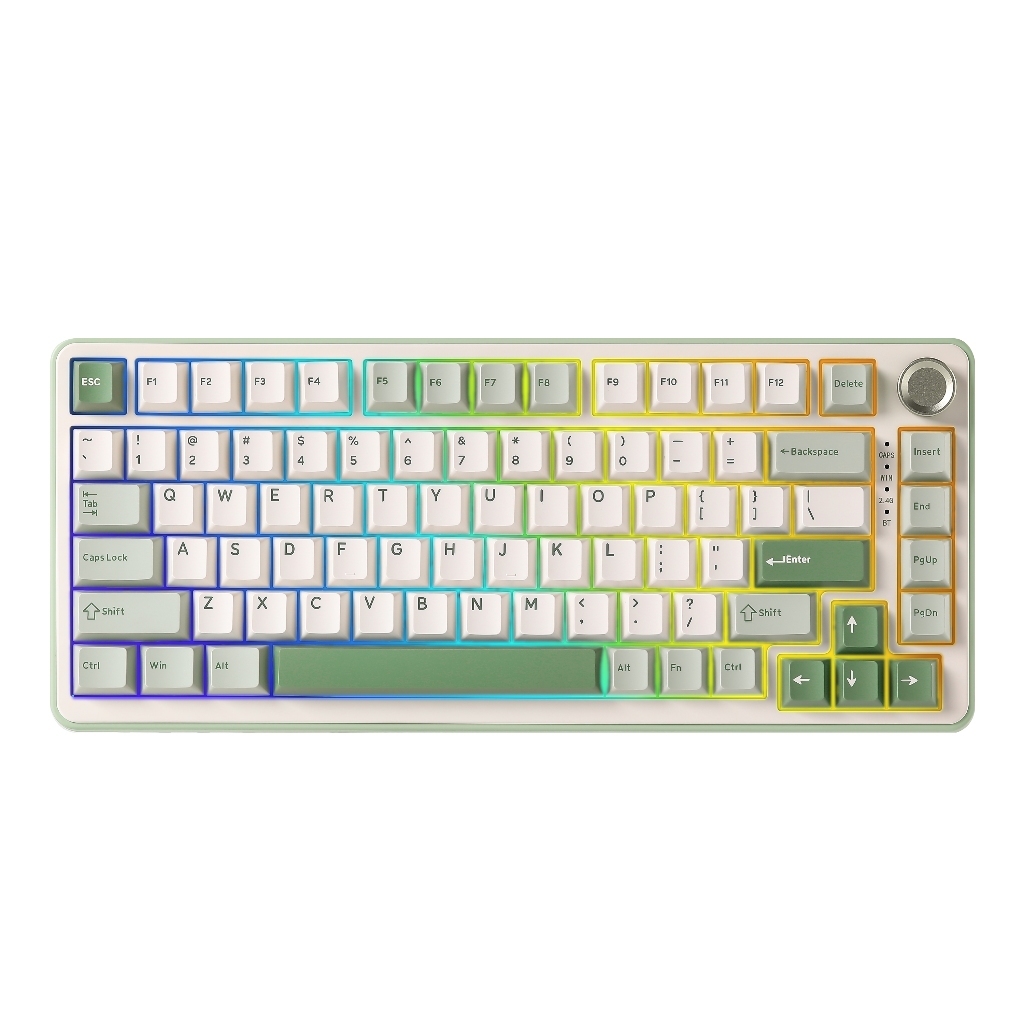 YUNZII B75 PRO Matcha Green Wireless Mechanical Keyboard, 75% Layout ...