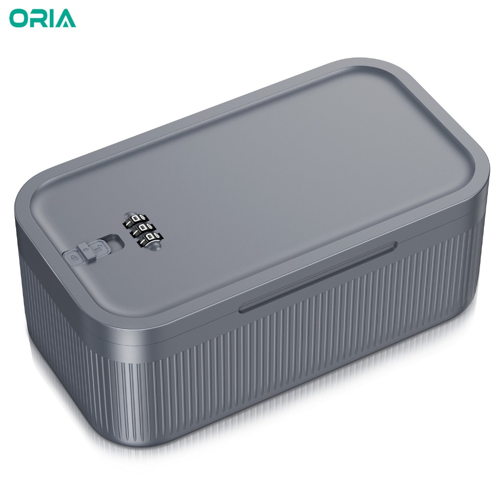 ORIA Lockable Storage Box 3-Digit Password Lock Box for Food Snacks And ...