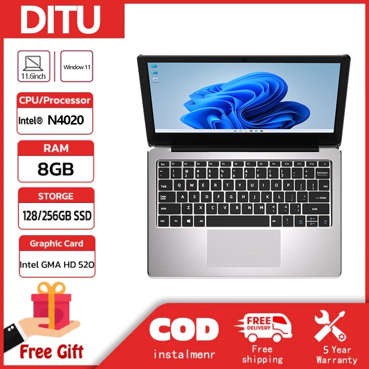 DITU Malay In Stock NEW Laptop Inter Celeron N4000 2.6GHZ Computer 14 ...