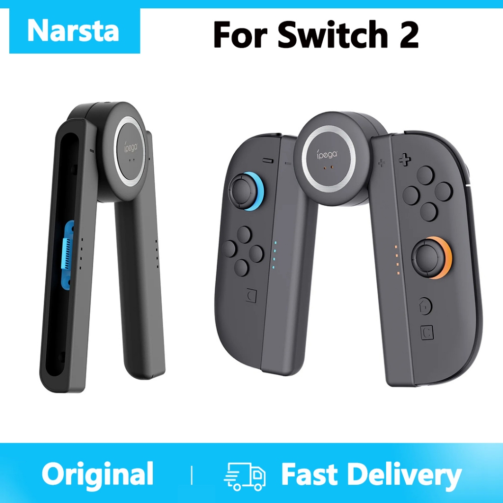 IPEGA Switch 2 Charging Grip for Joy-Con - Adjustable Ergonomic Handle with Dock Station ...