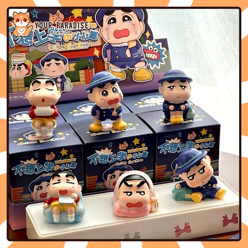 Crayon shin chan campus series blind box set anime figure toy desk ...