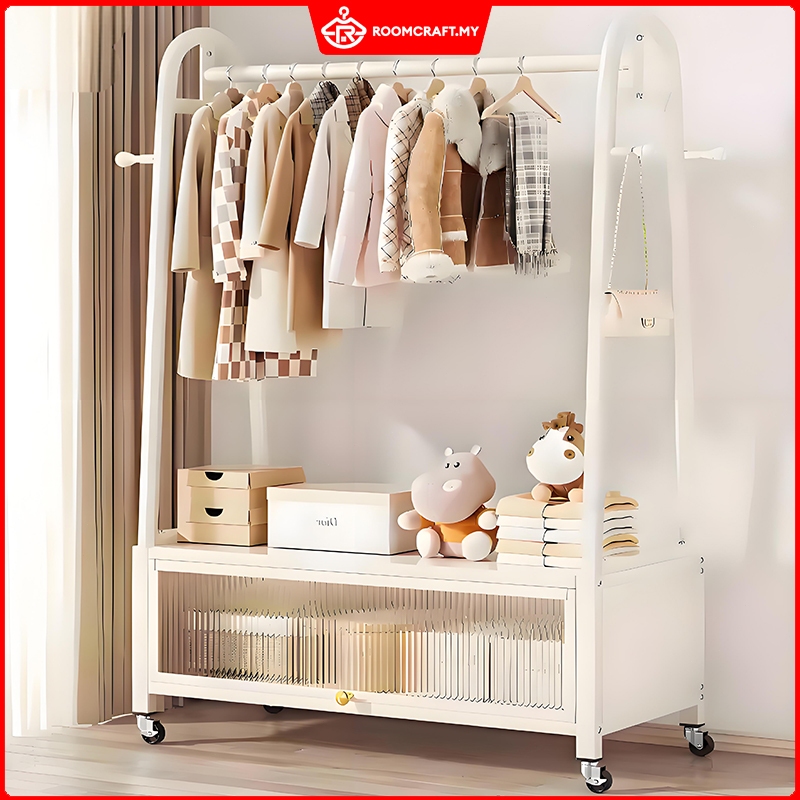 Single/Double-Layer Clothes Hanging Rack U Shape Bedroom Clothes ...