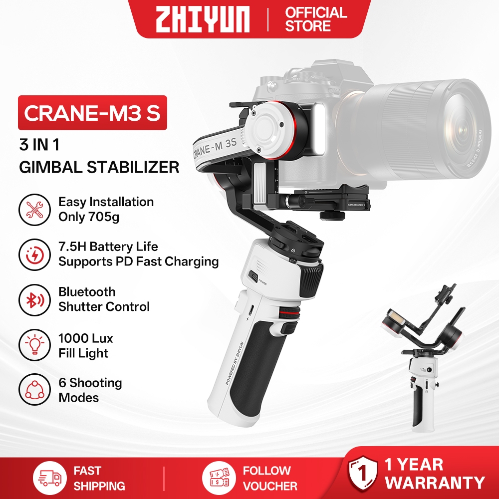 ZHIYUN Crane M3S - 3 Axis Lightweight Camera Gimbal Stabilizer For ...